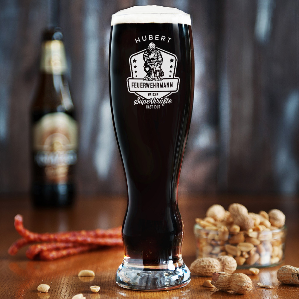 Ich Bin Feuerwehrmann Bierglas Mit Gravur GeschenkSpeziell De