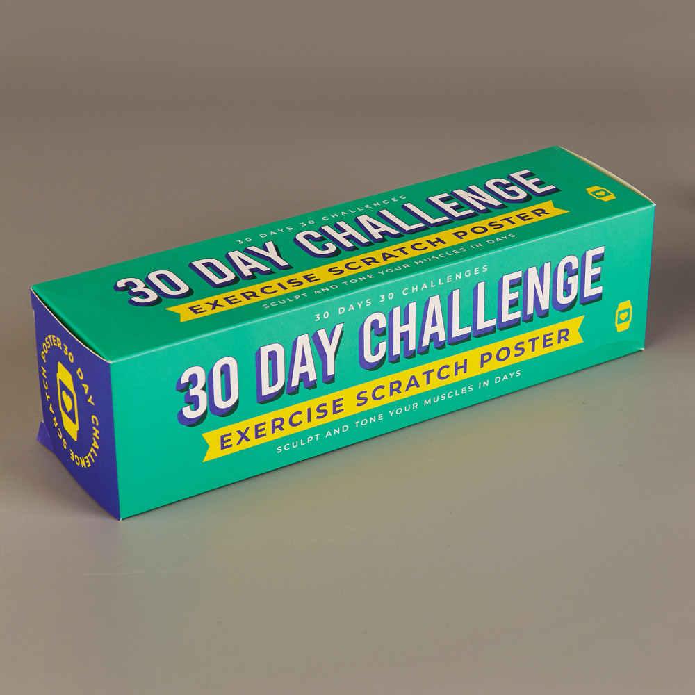 30 Day Challenge Exercise Scratch Poster - GeschenkSpeziell.de