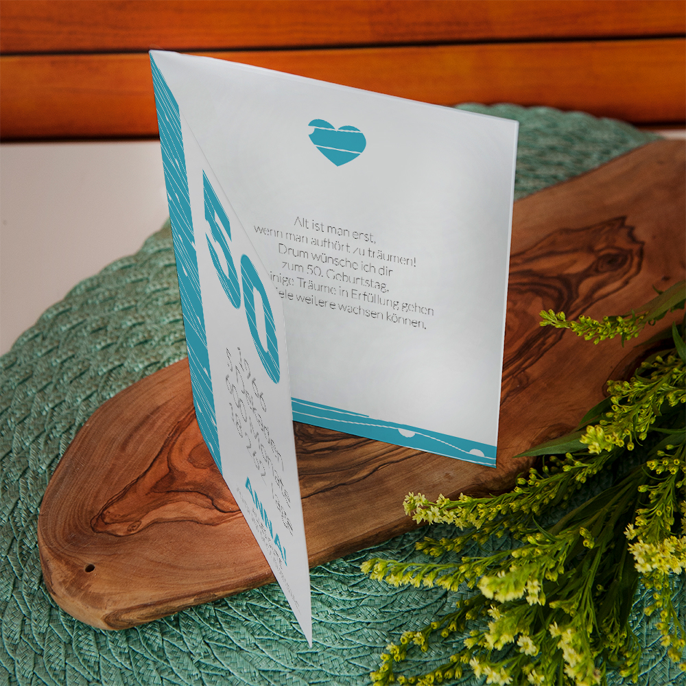 50. Geburtstag Countdown - Glückwunschkarte - GeschenkSpeziell.de