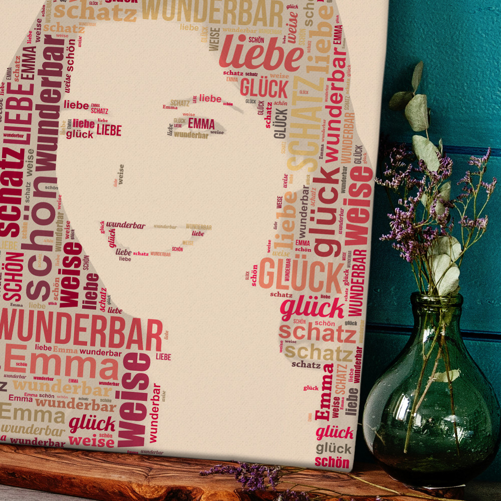 Wortbild - Leinwandbild - GeschenkSpeziell.de