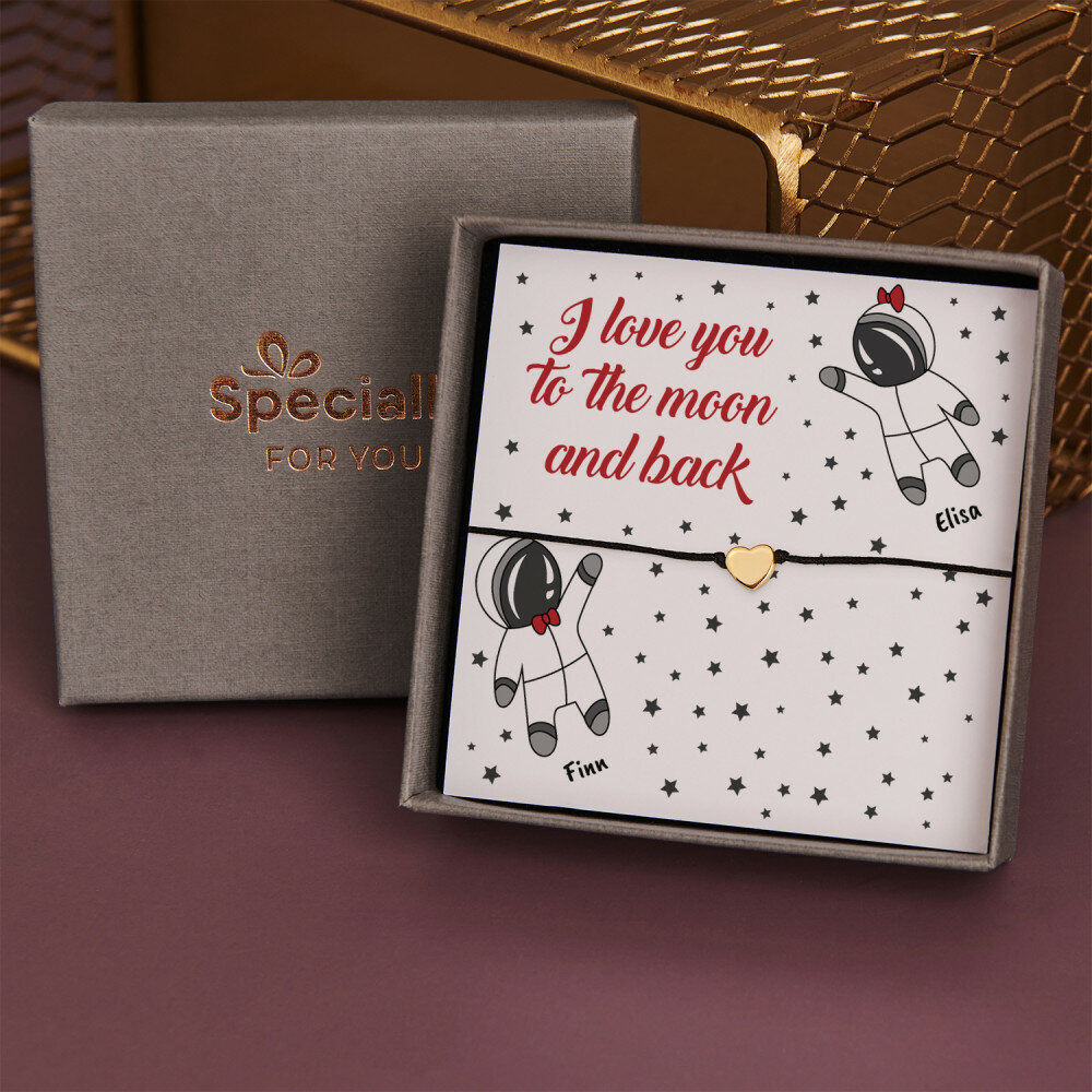 Love you to the moon - Armband - GeschenkSpeziell.de