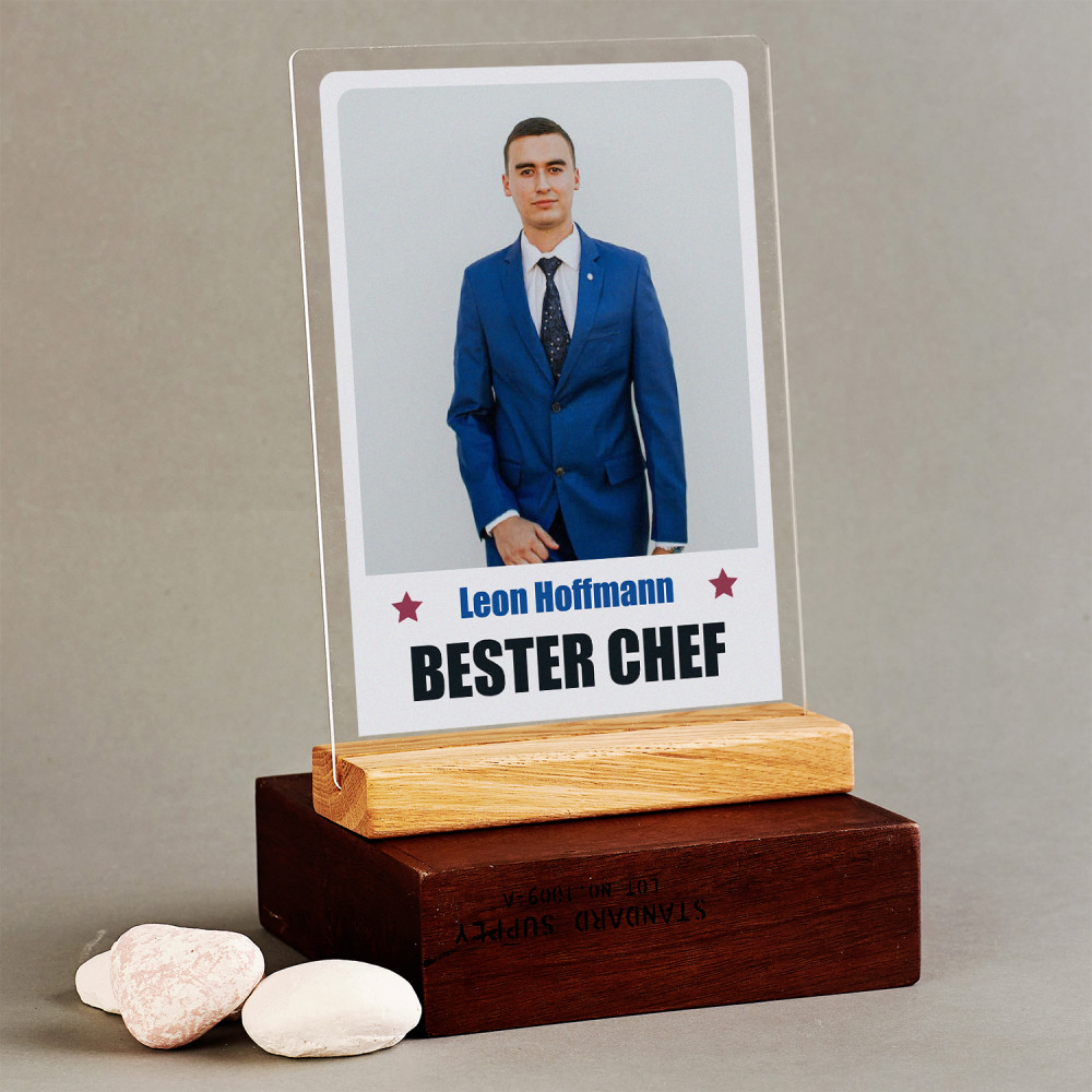 Bester Chef - Druck auf Acrylglas - GeschenkSpeziell.de