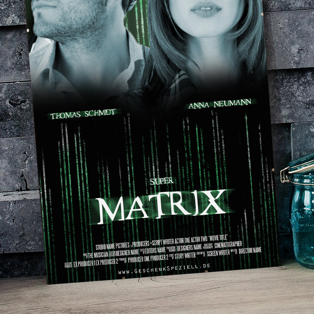 Filmplakat "Super Matrix" - GeschenkSpeziell.de