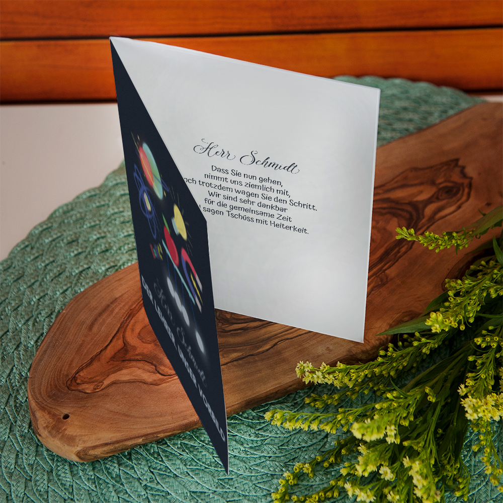 Der Lehrer, unser Vorbild - Glückwunschkarte - GeschenkSpeziell.de