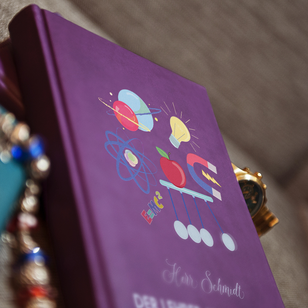 Der Lehrer, unser Vorbild - Notizbuch A5 mit Aufdruck - GeschenkSpeziell.de