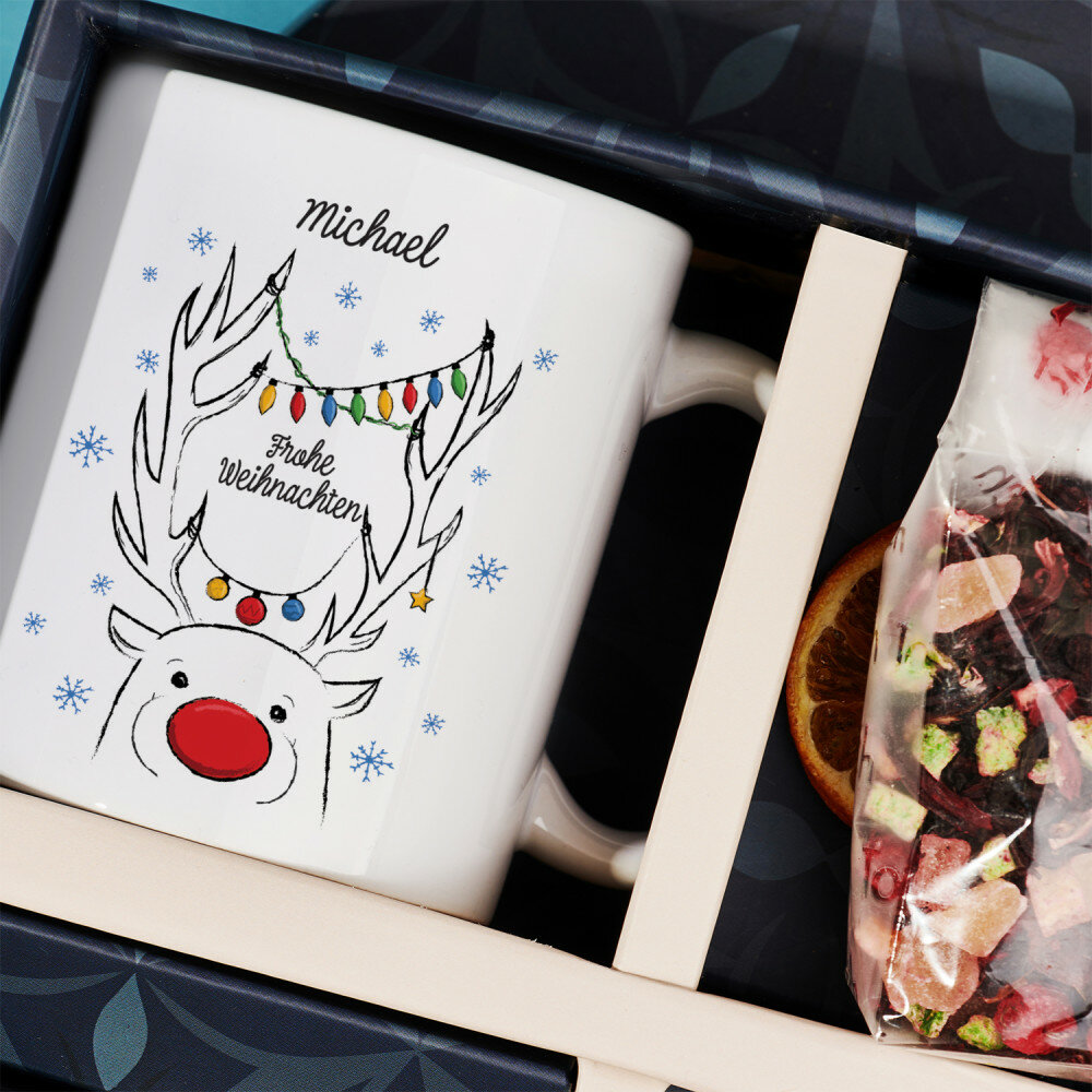 Geschenkset mit Tasse und Tee Zu Weihnachten - GeschenkSpeziell.de